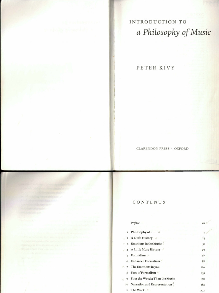 Peter Kivy - Introduction To A Philosophy of Music | PDF | Emotions | Plato