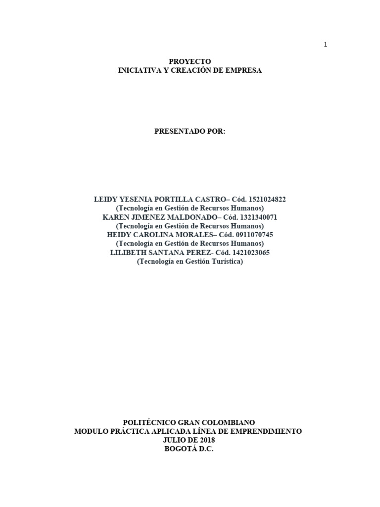 Cuarta Entrega Practica Aplicada Jul-2018 | PDF | Iniciativa empresarial | Business