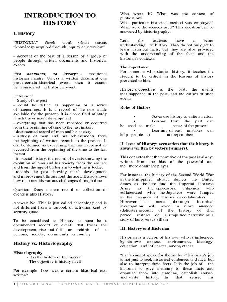 Relevance and Meaning of History | PDF | Primary Sources | Historian