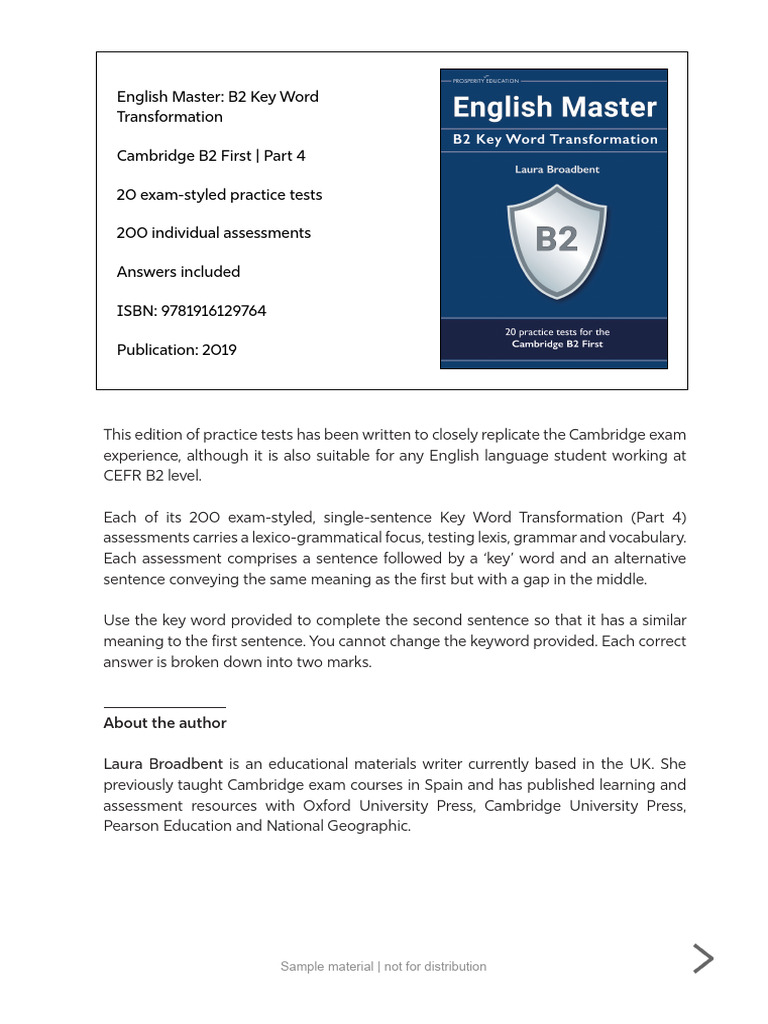Cambridge b2 Key Word Transformation | PDF | Linguistics | Human Communication
