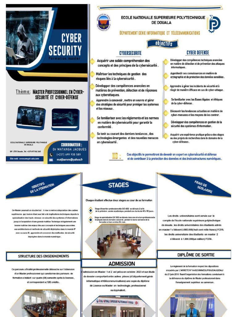 Brochure Master Pro ENSPD Cyber Securte | PDF