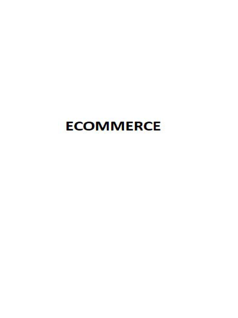 Chapter -7 ECommerce | PDF