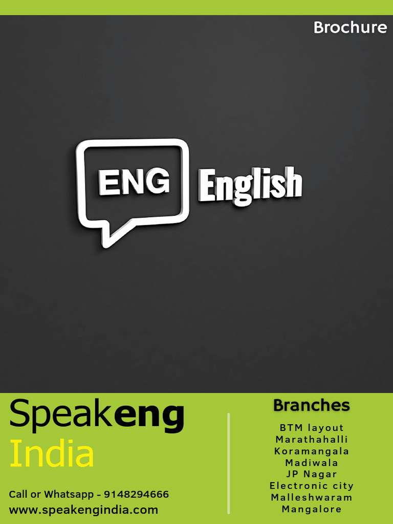 English Brochure | PDF | Part Of Speech | English Language