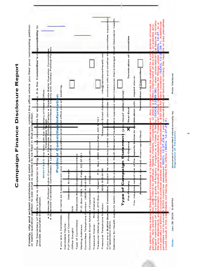 Dakotans 4 Health Year End Report | PDF | Political Action Committee ...