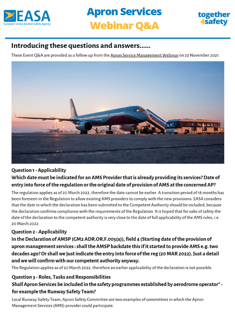 Qa Apron Services | PDF | Air Traffic Control | Aviation