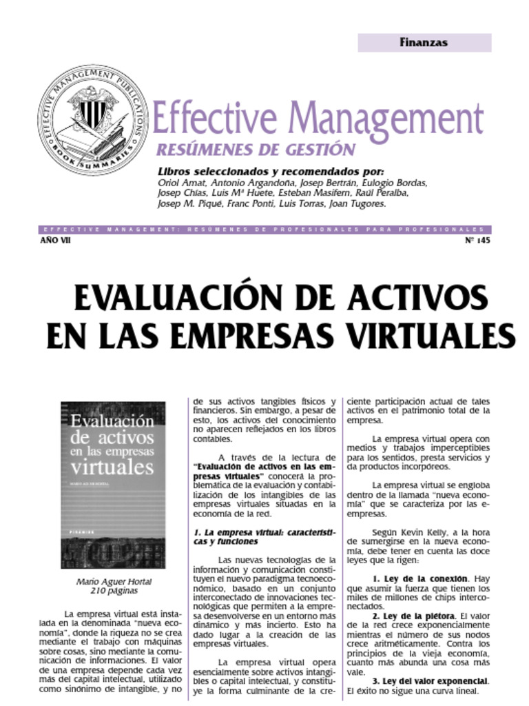 Evaluación de Activos Intangibles Virtuales | PDF | Business | Contabilidad