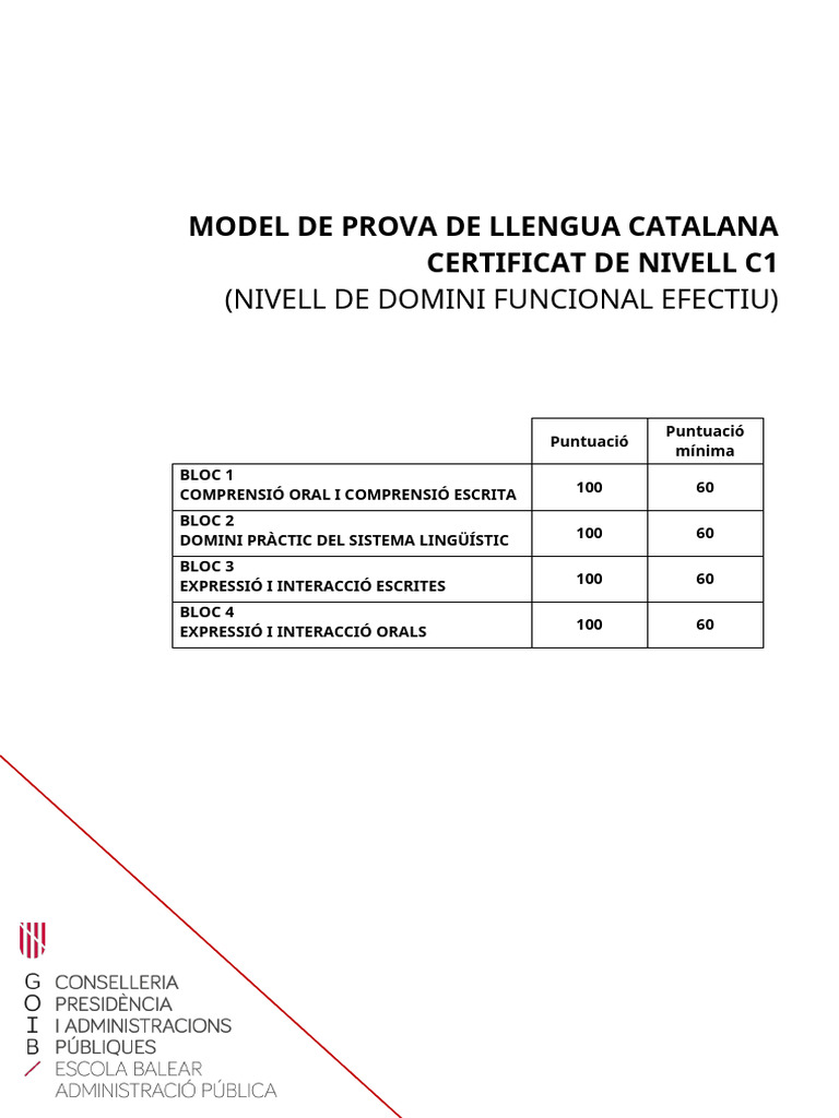 Model de Prova C1 2023 | PDF