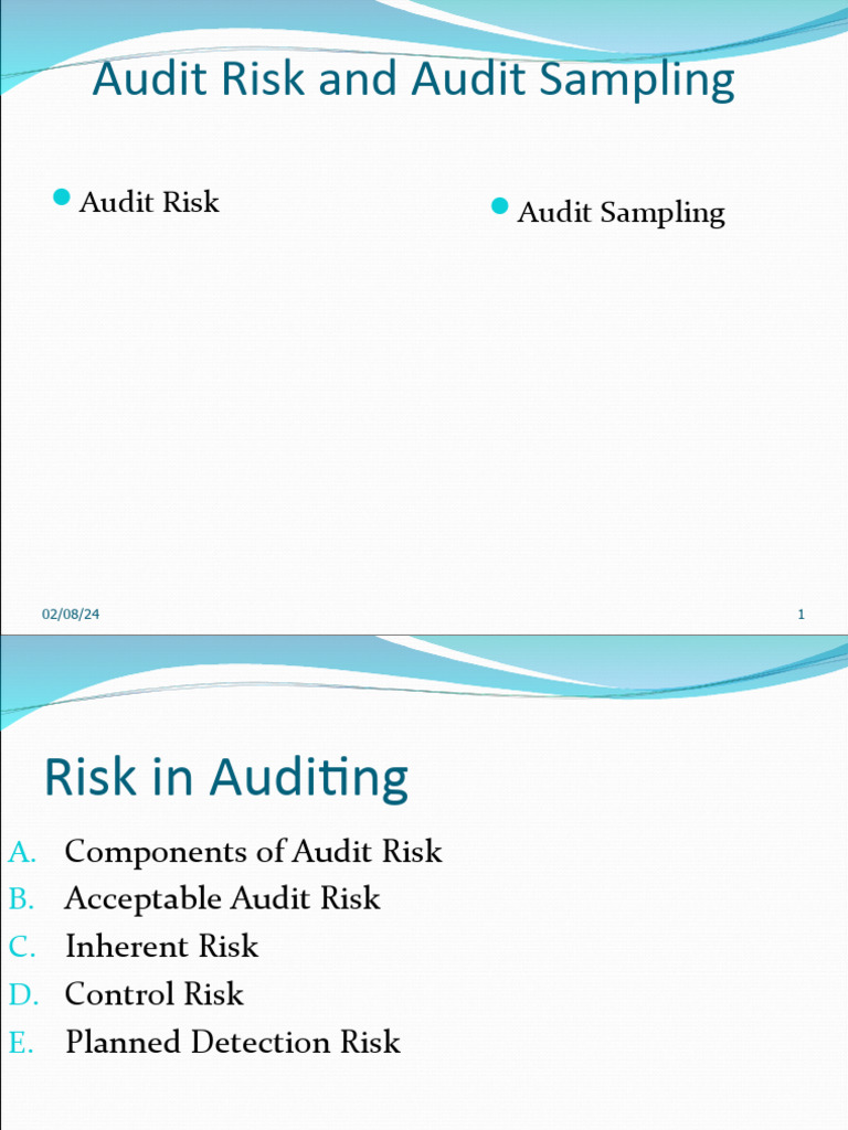 5..audit Rik and Sampling | PDF | Sampling (Statistics) | Audit