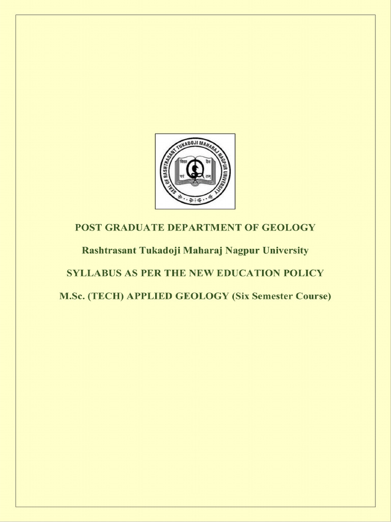 Nep Syllabus MSC Tech | PDF