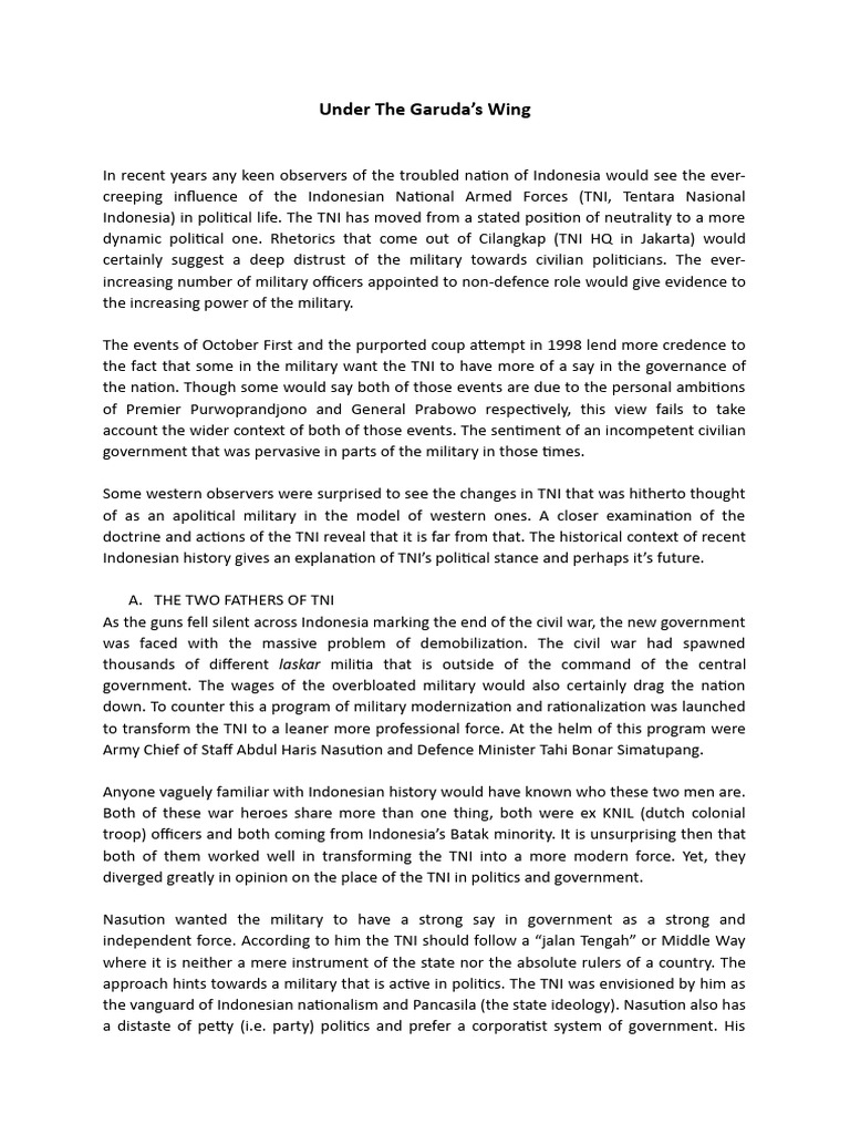 Under The Garuda | PDF | Indonesia | Military
