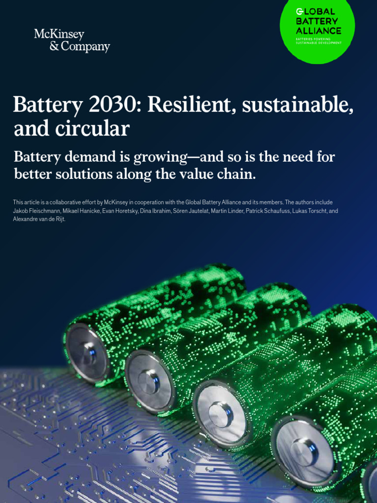 Battery 2030 Resilient Sustainable and Circular | PDF | Sustainability ...
