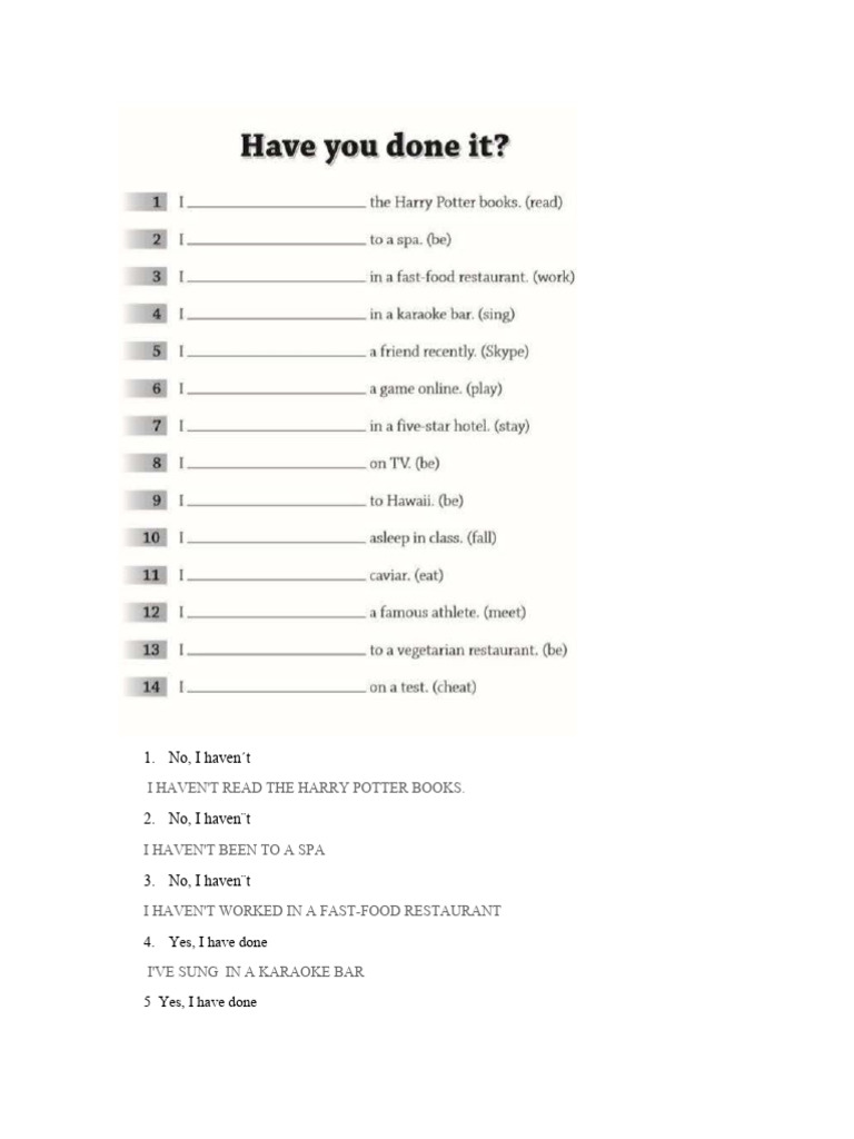 Have You Done It | PDF