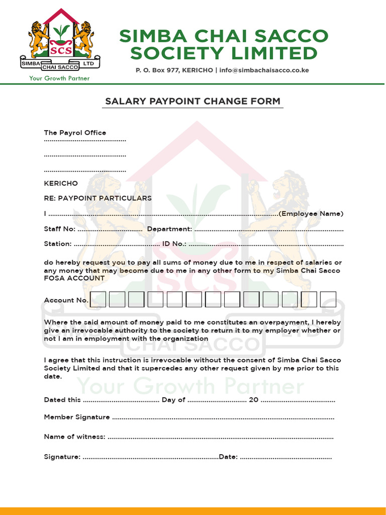 Salary Paypoint Form | PDF