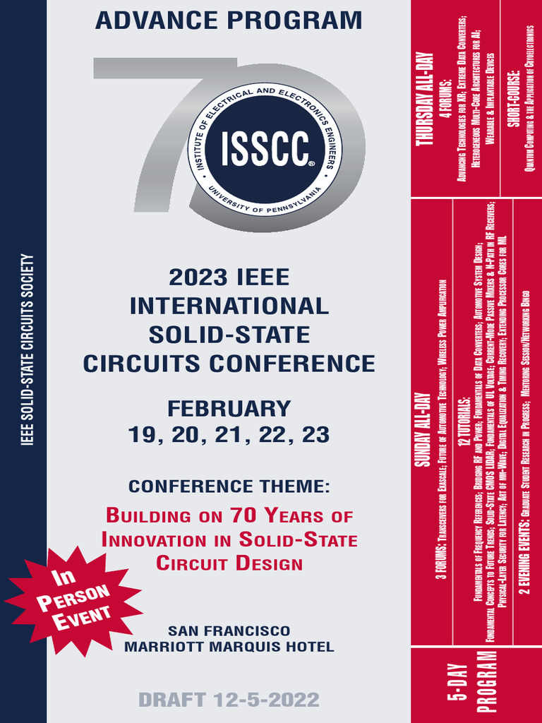 ISSCC2023 Advance Program | PDF | Digital Signal Processor | System On A Chip
