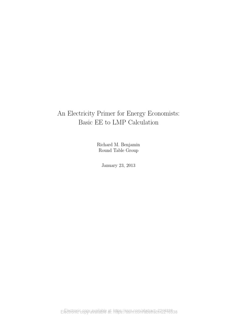 Basic EE To LMP Calculation | Download Free PDF | Electrical Impedance | Voltage