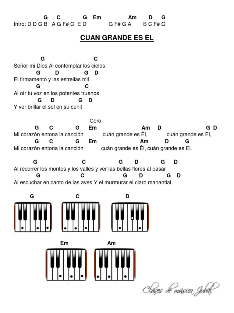 Acordes Cuan Grande Es El | PDF