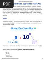 Notacion Cientifica Ejercicios Resueltos PDF | PDF | Notación Matemática | Notación