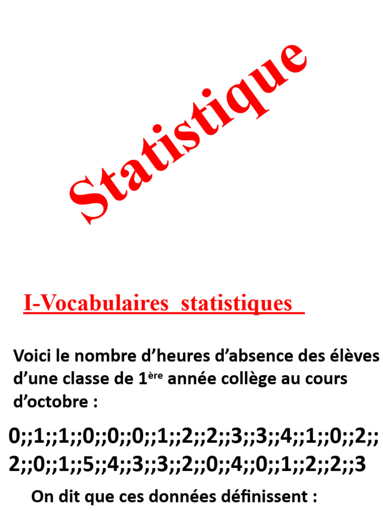Statistique | PDF | Statistiques | Méthode scientifique