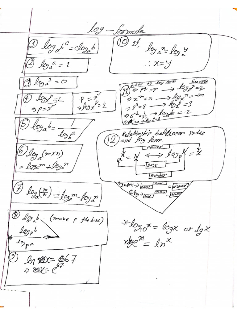 Log Formula | PDF