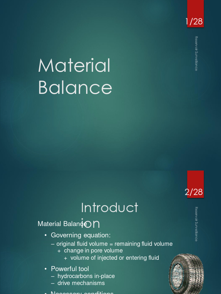 Material Balance in Reservoir Engineering | PDF | Porosity | Petroleum ...