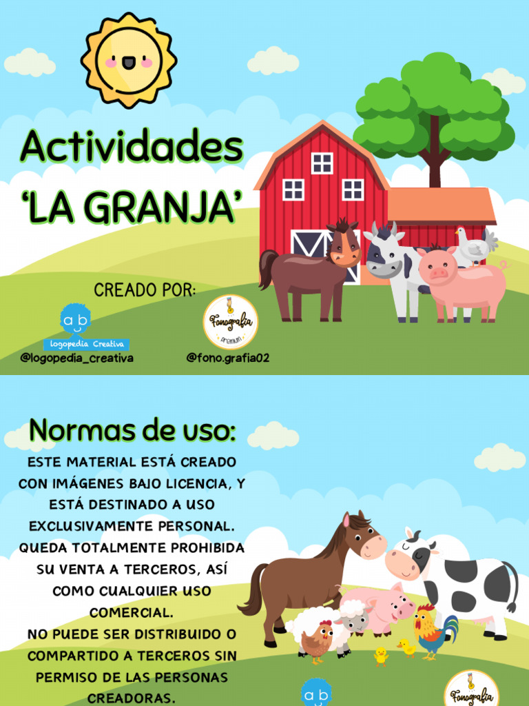 Actividades de Granja para Niños | PDF | Color | Granjas