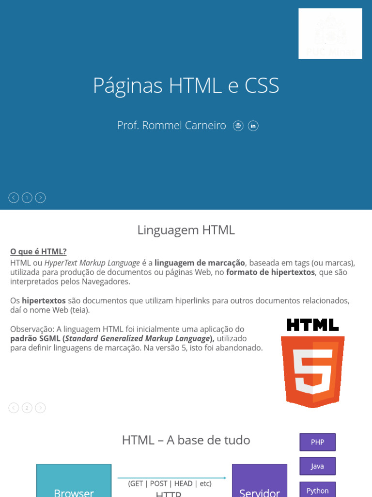2.1 - Linguagem HTML - Introdução | PDF