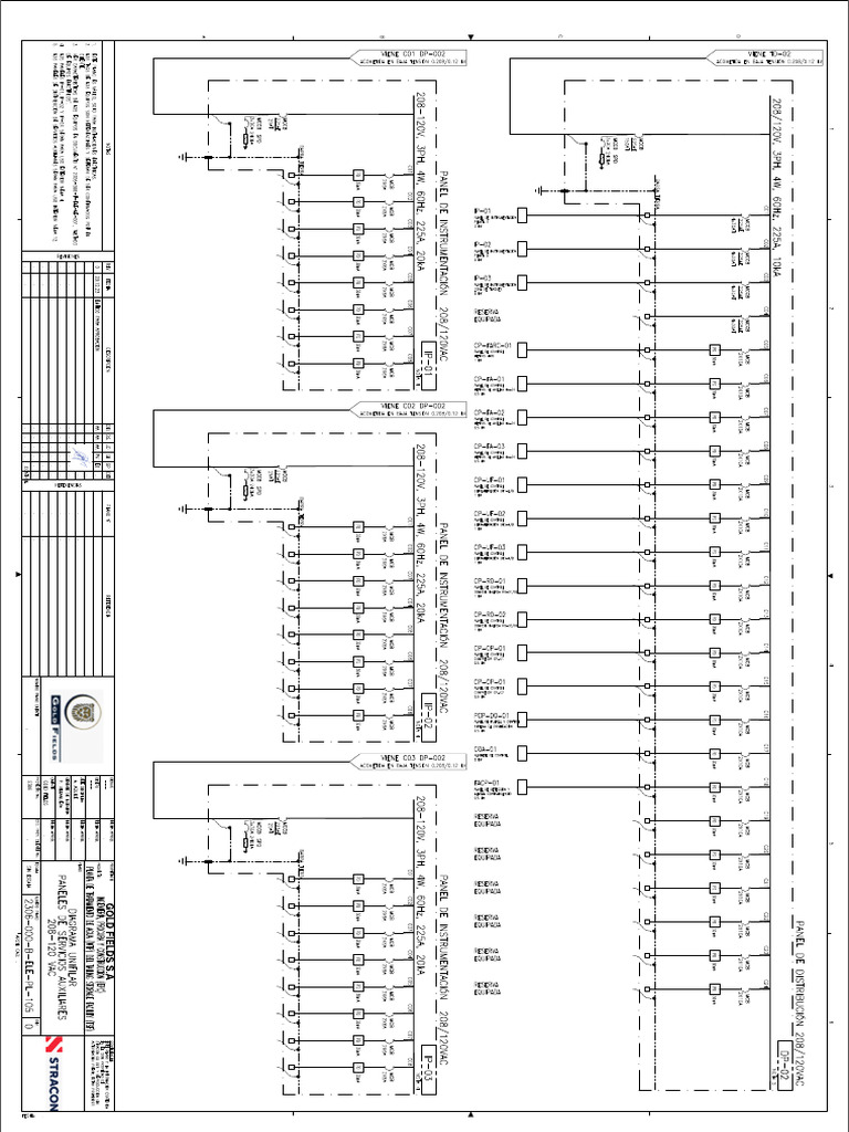 2306-000-B-ELE-PL-105 - Paneles de Servicios Auxiliares 208-120VAC | PDF