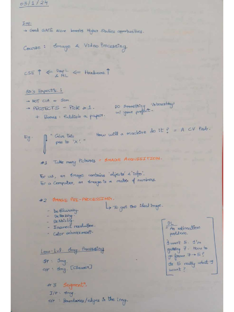 Image Processing Notes Till 23rd Jan | PDF