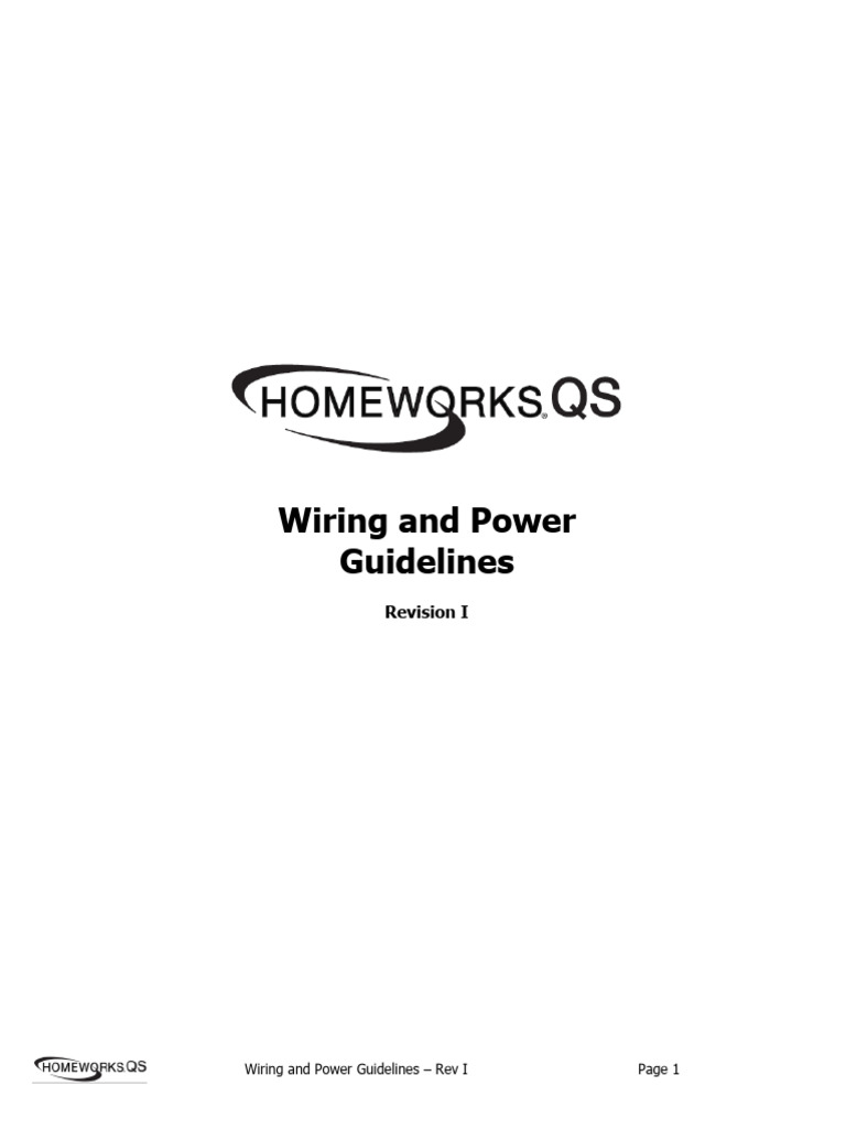 Homeworks Qs Wiring Guidelines | PDF | Power Supply | Computer Network