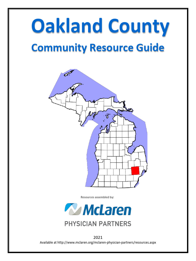 Oakland County Resources From McLaren Health | PDF | Hiv/Aids ...