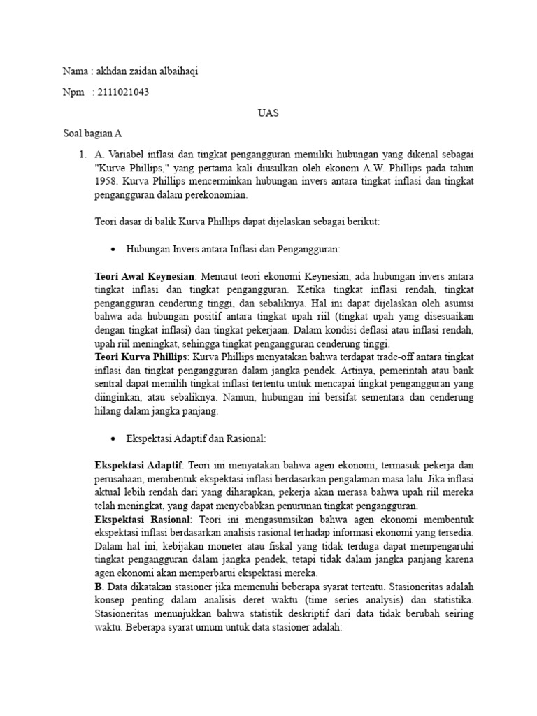 Akhdan Zaidan Albaihaqi - Uas Ekomet | PDF