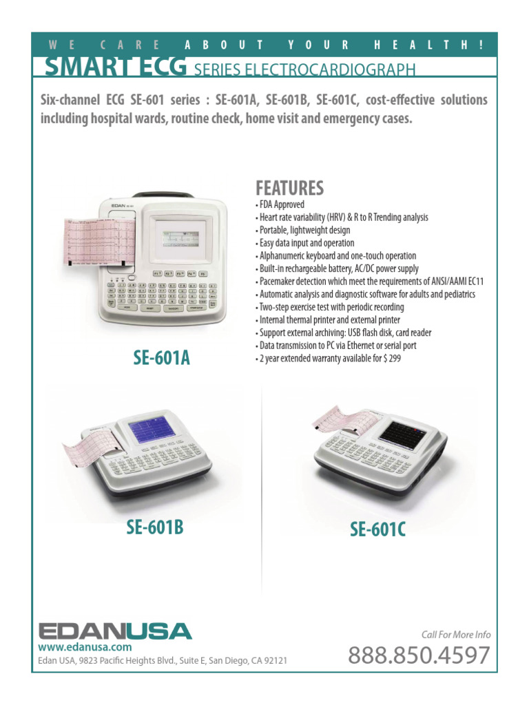 Edan Se 601 Series Brochure and Specs | PDF | Power Supply ...