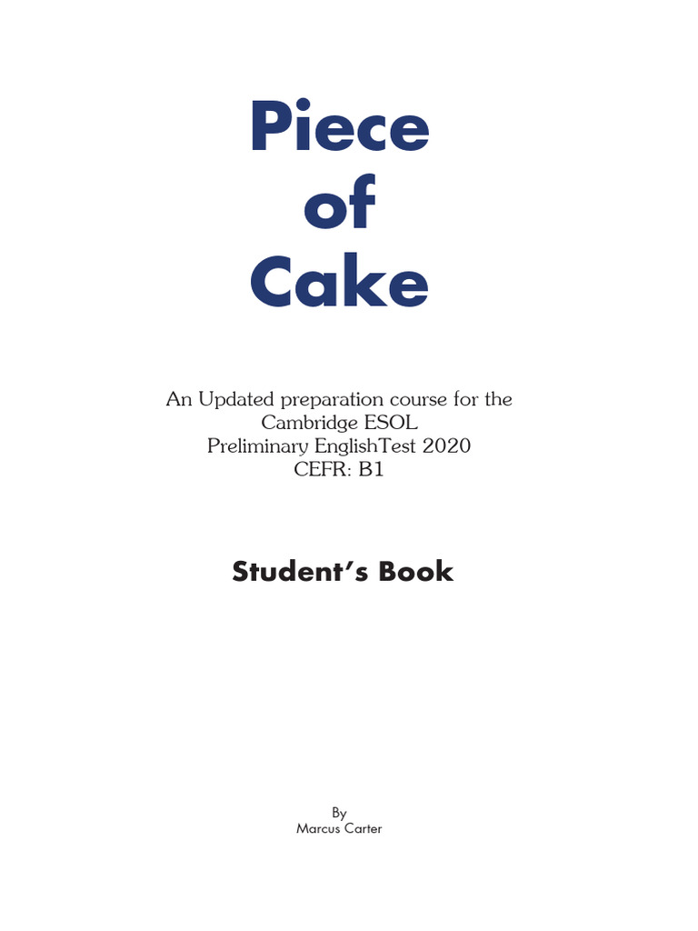 Carter School of English - Piece of Cake | PDF | Linguistics
