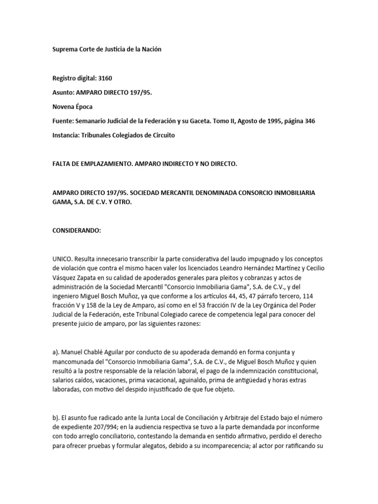 TESIS Y JURISPRUDENCIAS DE EMPLAZAMIENTO INDEBIDO, FALSO, AMPARO ... TESIS Y JURISPRUDENCIAS DE EMPLAZAMIENTO INDEBIDO, FALSO, AMPARO ...