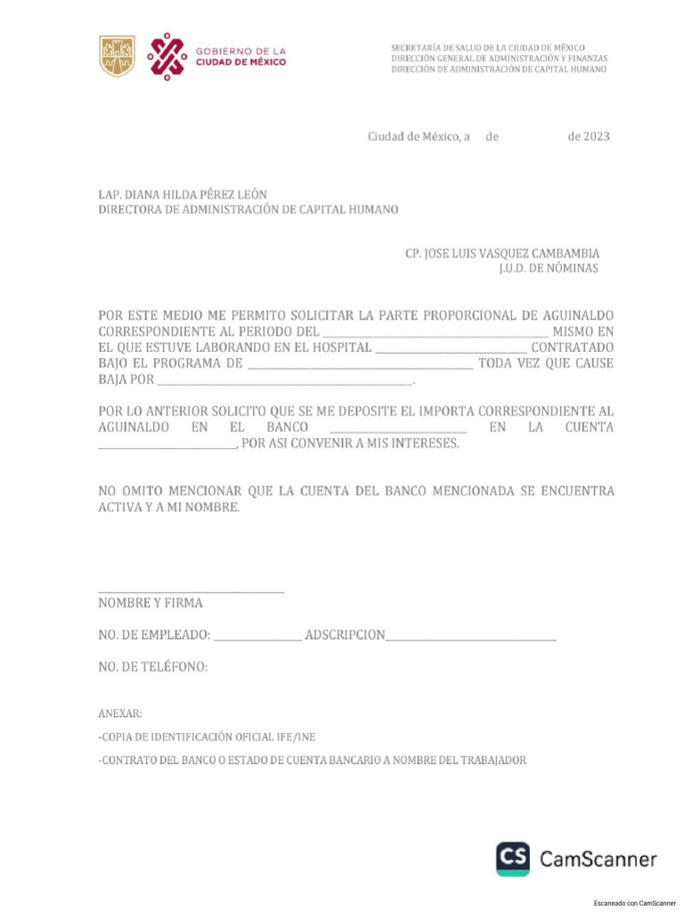 Formato para Aguinaldo-2 | PDF