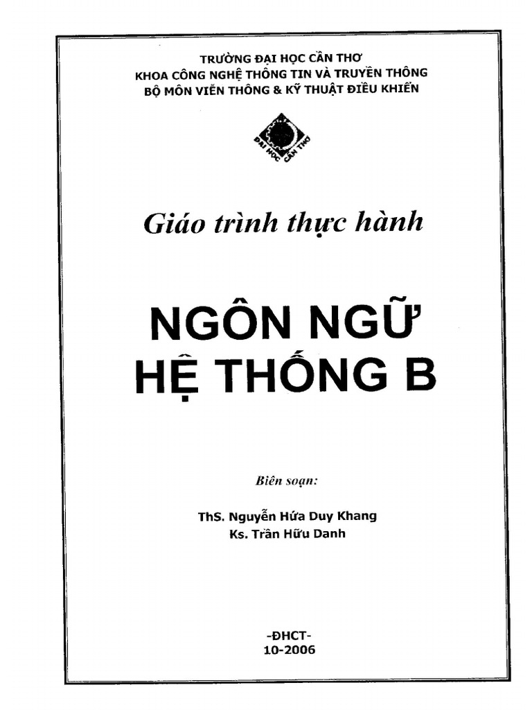 Giáo Trình Thực Hành Ngôn Ngữ Hệ Thống B | PDF