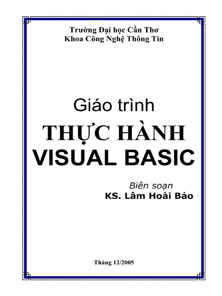 Giáo Trình TH C Hành Visual Basic | PDF