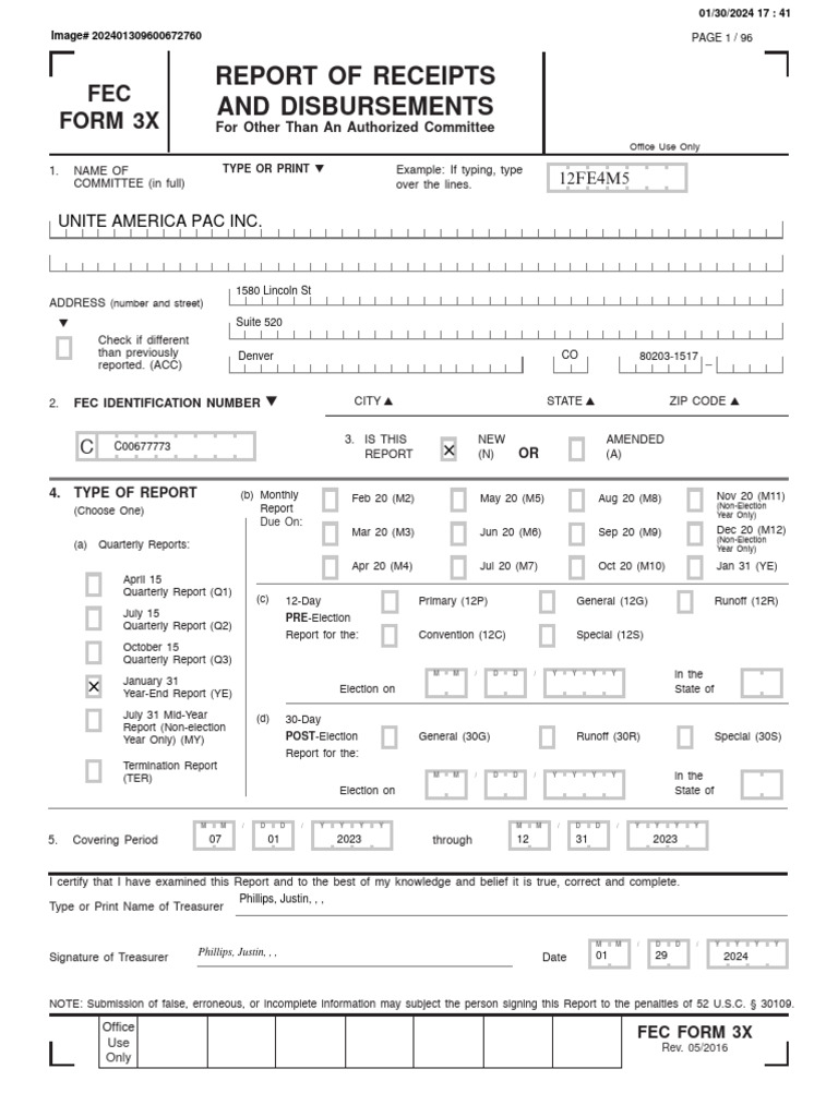 UNite America PAC | PDF | Political Action Committee | Public Finance