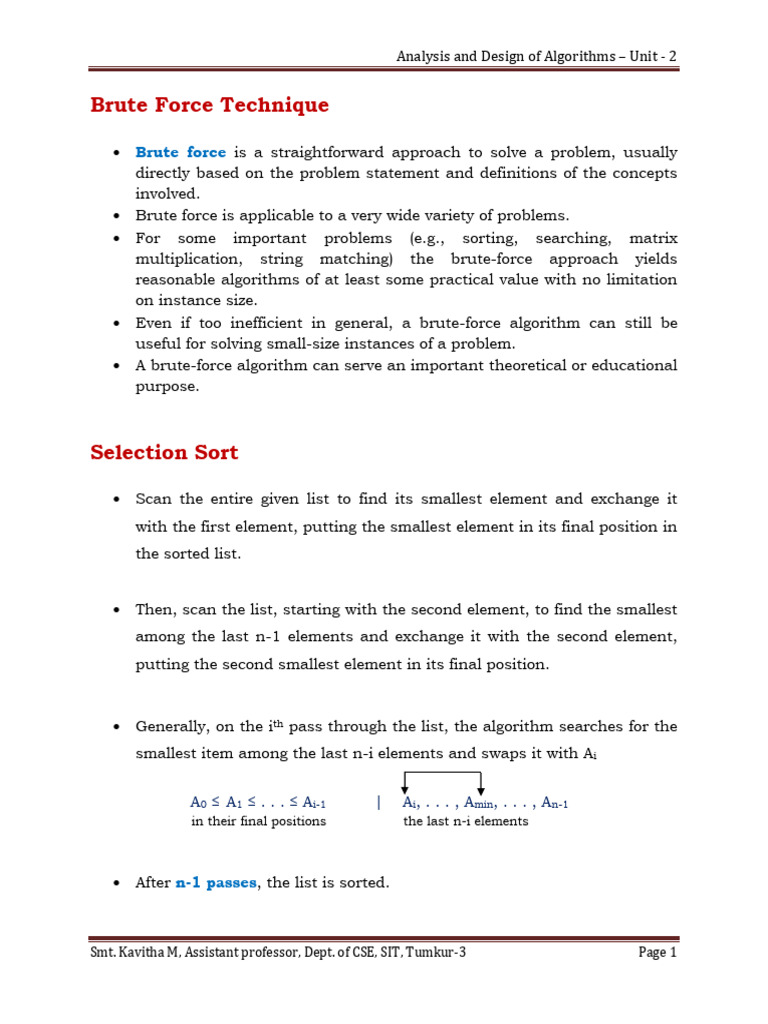 ADA Unit-2 | PDF | Discrete Mathematics | Arithmetic