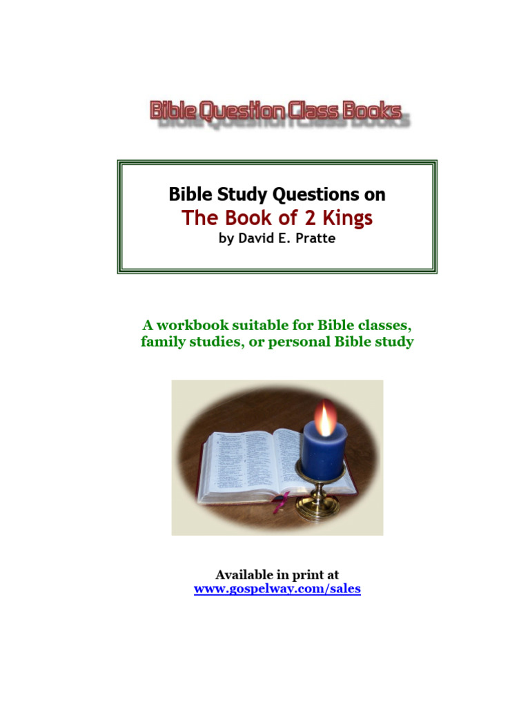 2kings Questions | PDF | Books Of Kings | Elijah