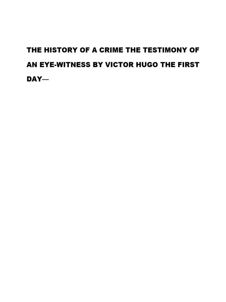 ENGLISH. Project - Plan - D - HE - HISTORY - OF - A - CRIME - THE ...