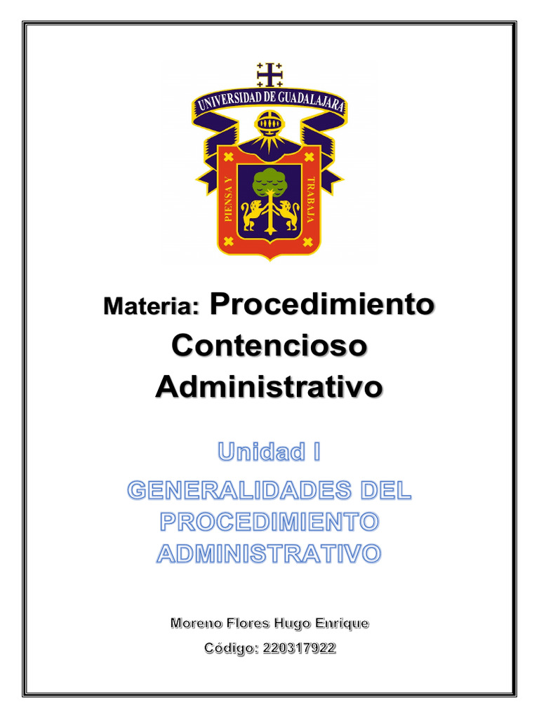Generalidades del Procedimiento Administrativo | PDF | Jurisdicción ...