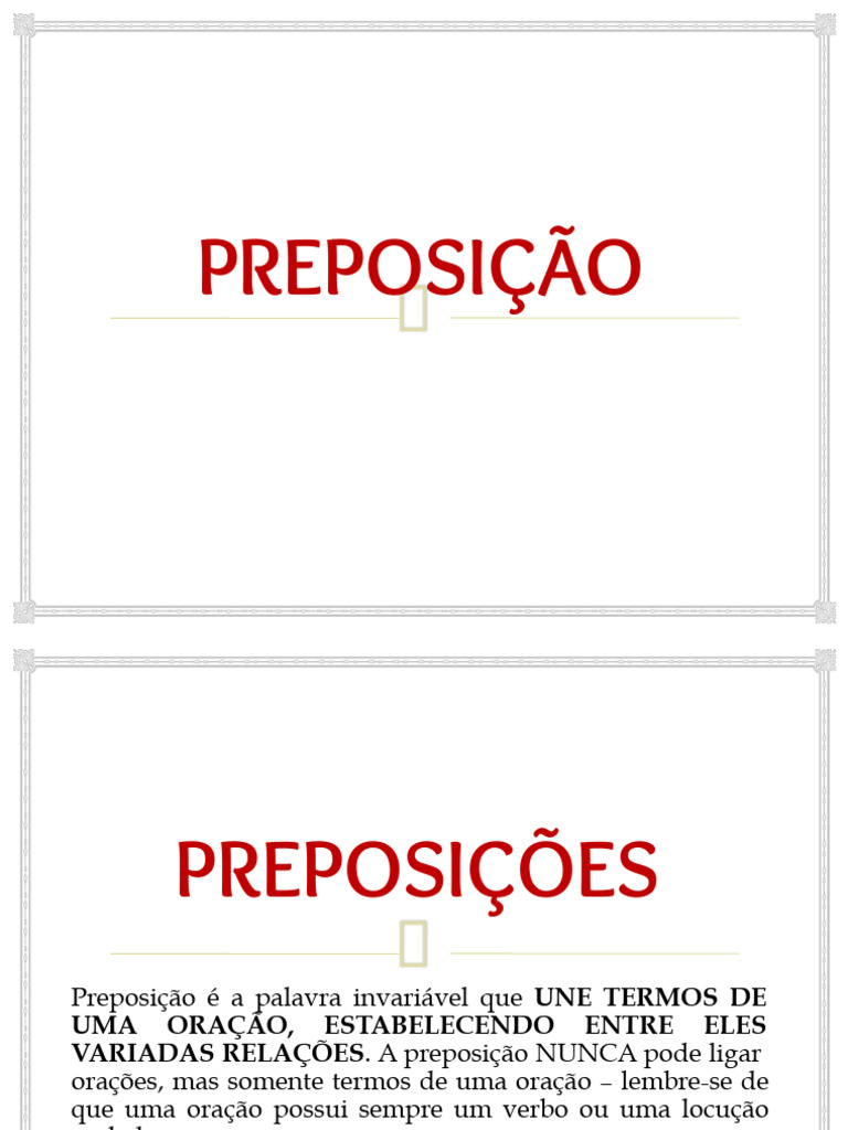 preposição | PDF | Preposição e posposição | Famílias linguísticas