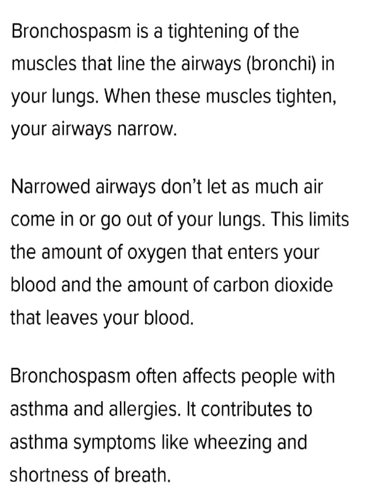 DRUGS To Treat Bronchospasm | PDF | Asthma | Chronic Obstructive ...