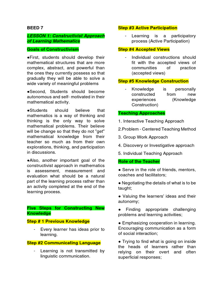 Reviewer | PDF | Lesson Plan | Constructivism (Philosophy Of Education)