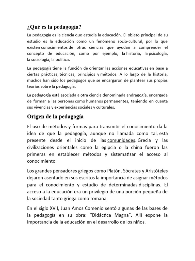 Qué Es La Pedagogía | PDF | Pedagogía | Enseñando