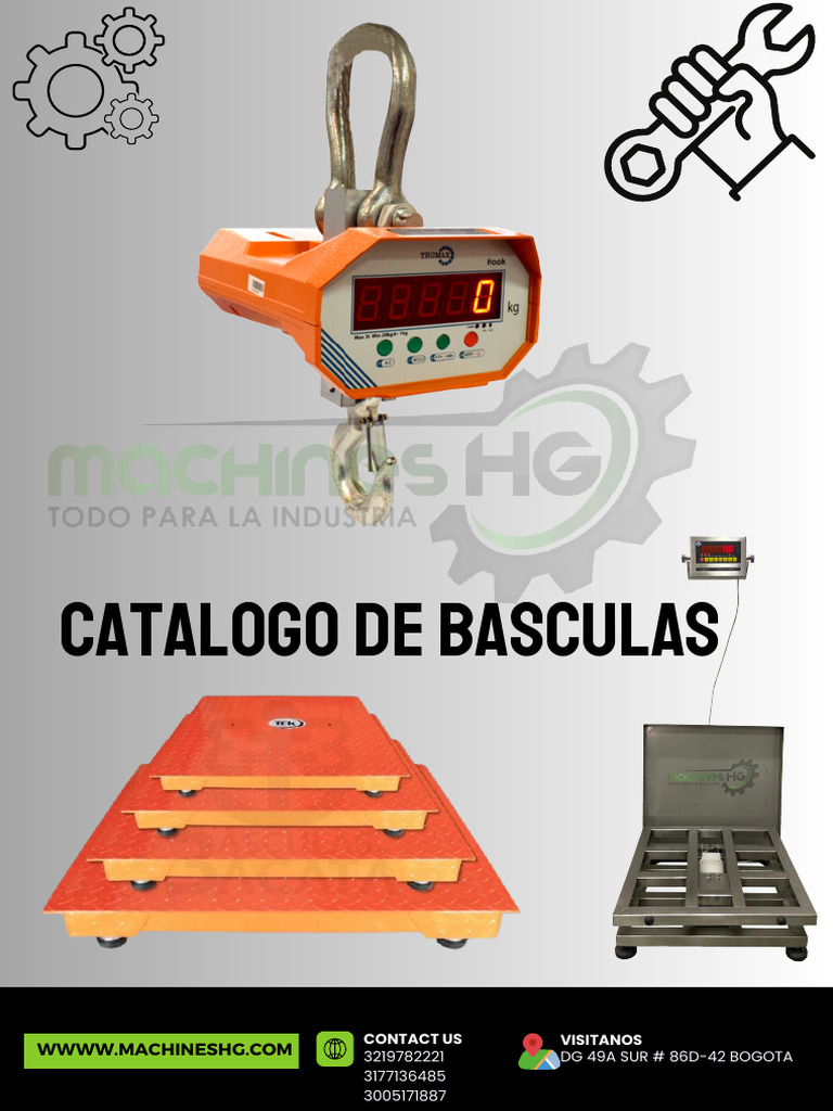 Machin-15 Catalogo de Basculas 2023 | PDF | Balanza | Acero