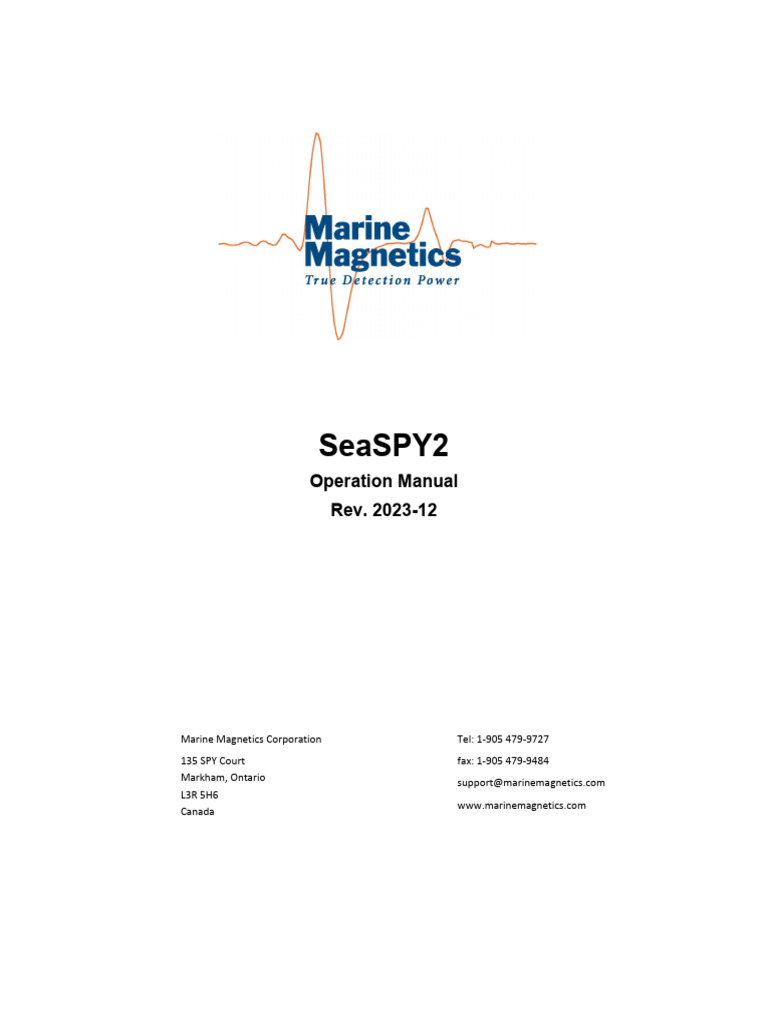 SeaSPY2 Operation Manual 2023 12 | PDF | Electrical Connector | Usb