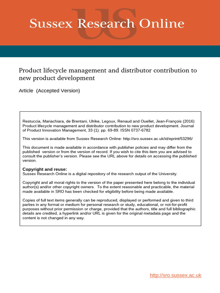 Product Life Cycle Management and Distri | PDF | Product Lifecycle ...