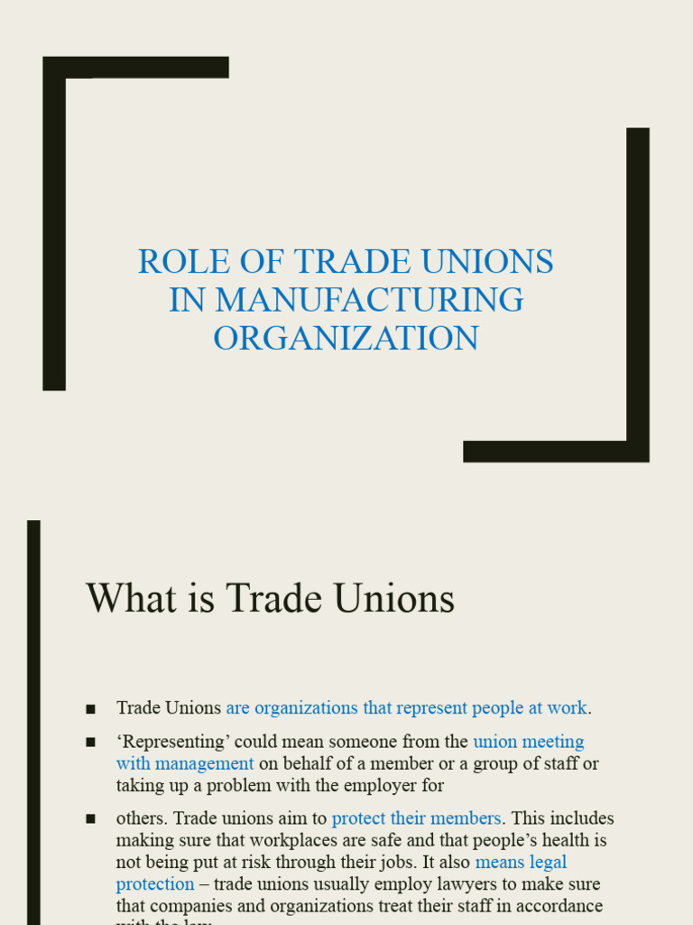 Iom3 Trade Unions | PDF | Trade Union | Employment